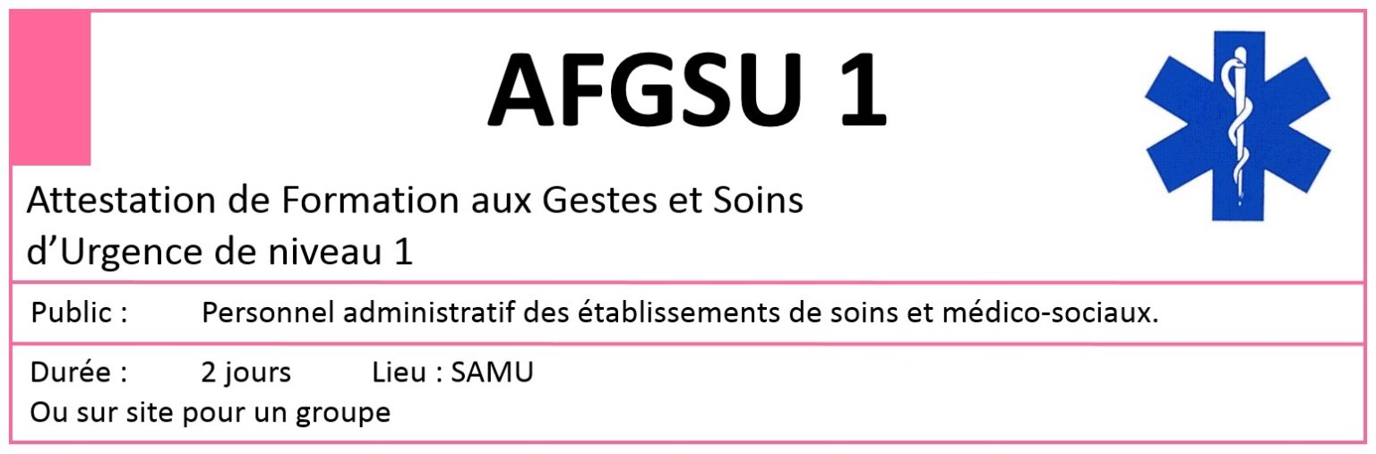 AFGSU : Niveau 1 ou 2 , formation initiale ou recyclage